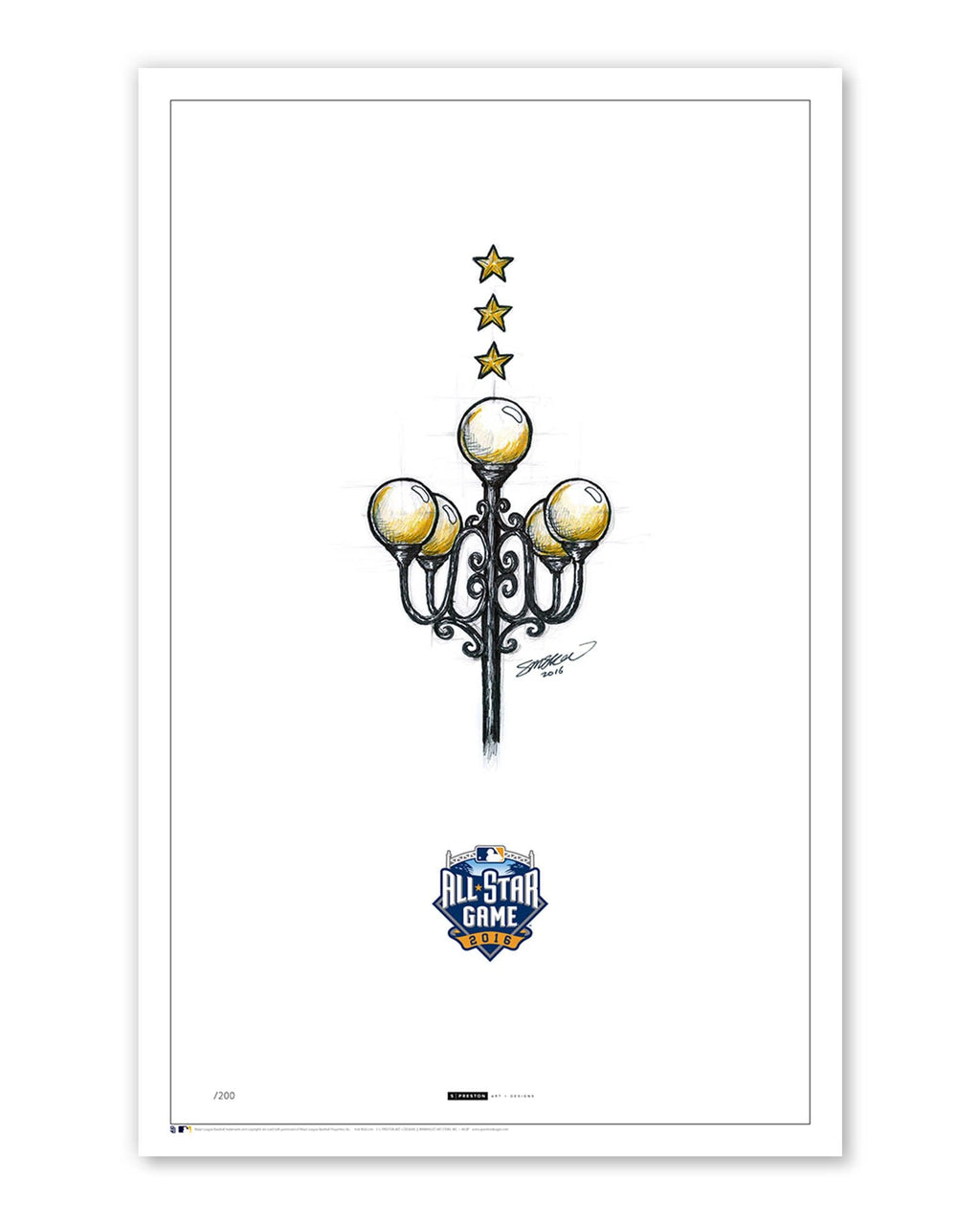 2016 MLB All-Star Game Sketch Poster Print - SOLD OUT – S. Preston Art ...