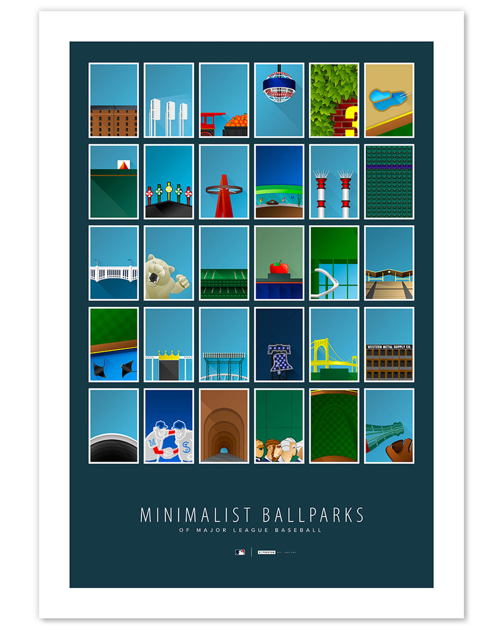 Minimalist All MLB Mascots Major League Baseball - S. Preston – S ...