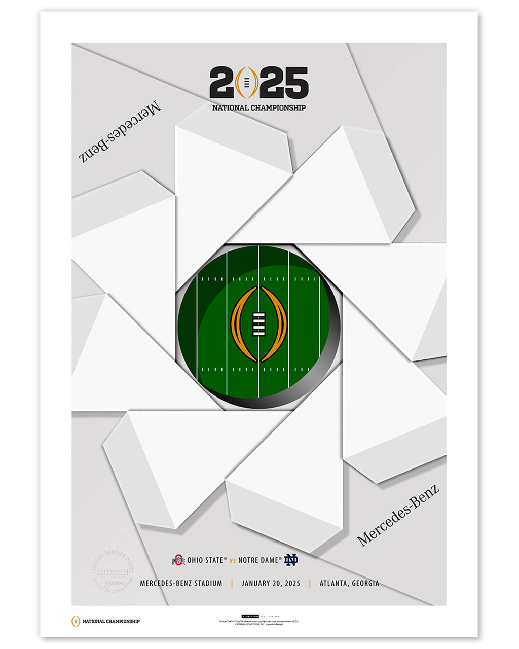 Minimalist Mercedes Benz Stadium - 2025 College Football Playoff ...