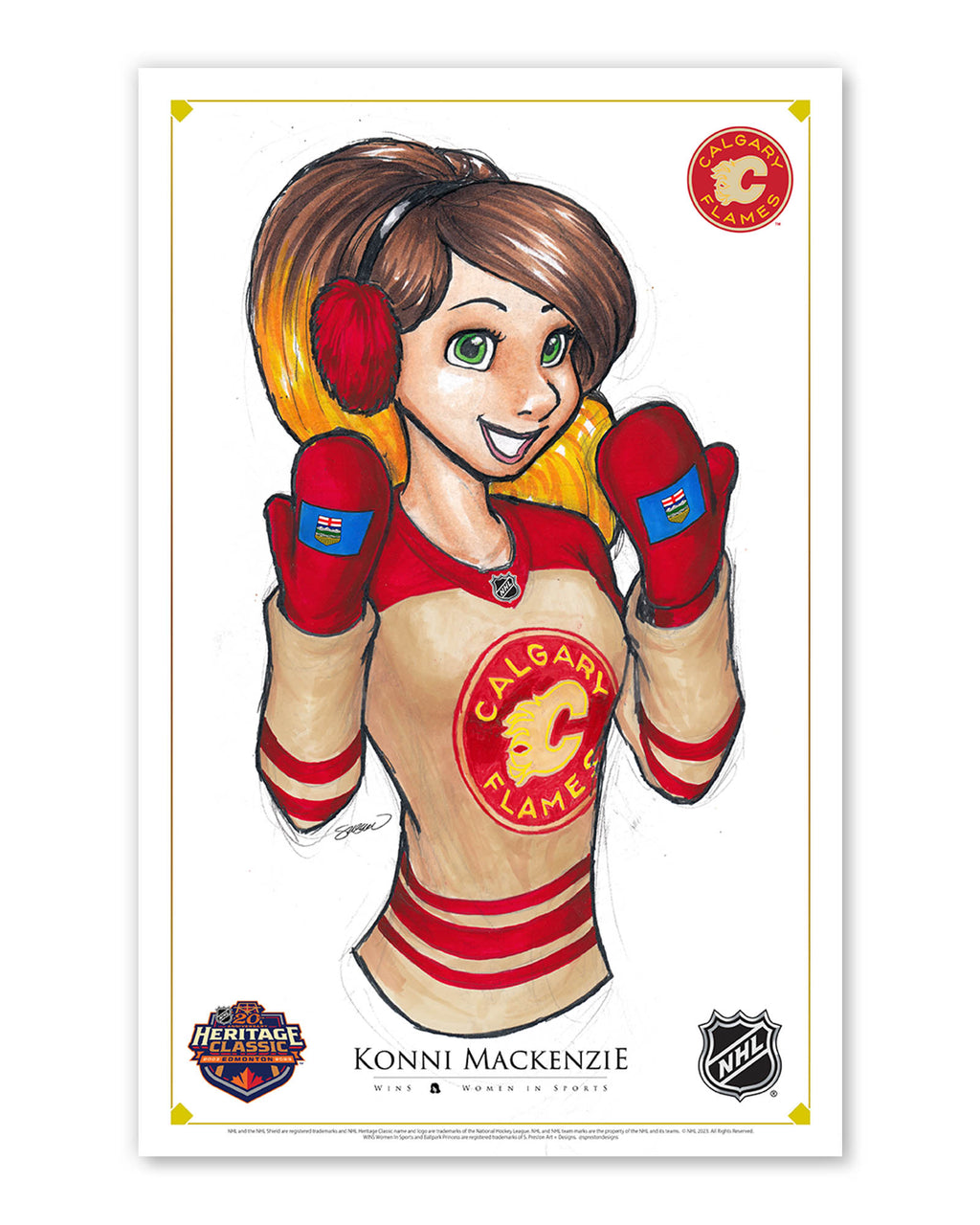 WinS® NHL Konni Mackenzie 2024 Winter Classic Jersey Poster Print – S ...
