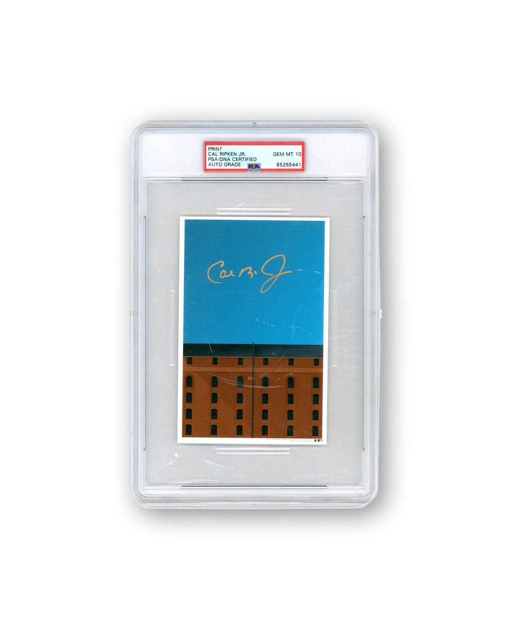 Minimalist Camden Yards - Cal Ripken Jr. Autographed - Art Slab - PSA ...