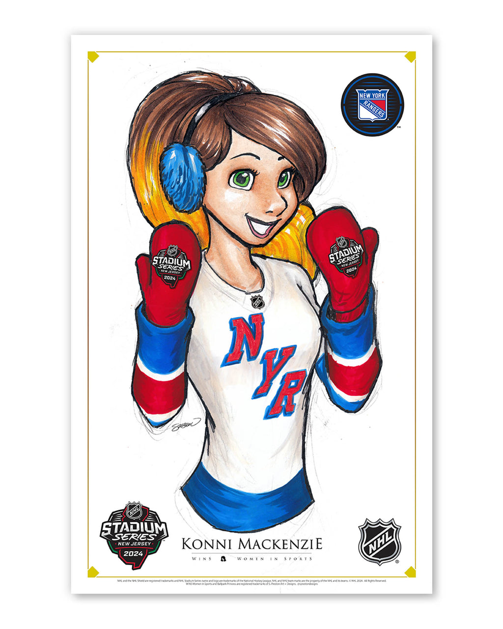 WinS® NHL Konni Mackenzie 2025 Stadium Series Detroit Red Wings Poster ...