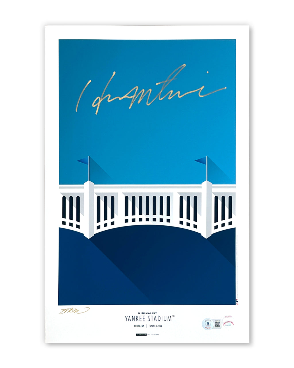 Minimalist Yankee Stadium - Hideki Matsui Autographed - Poster Print ...