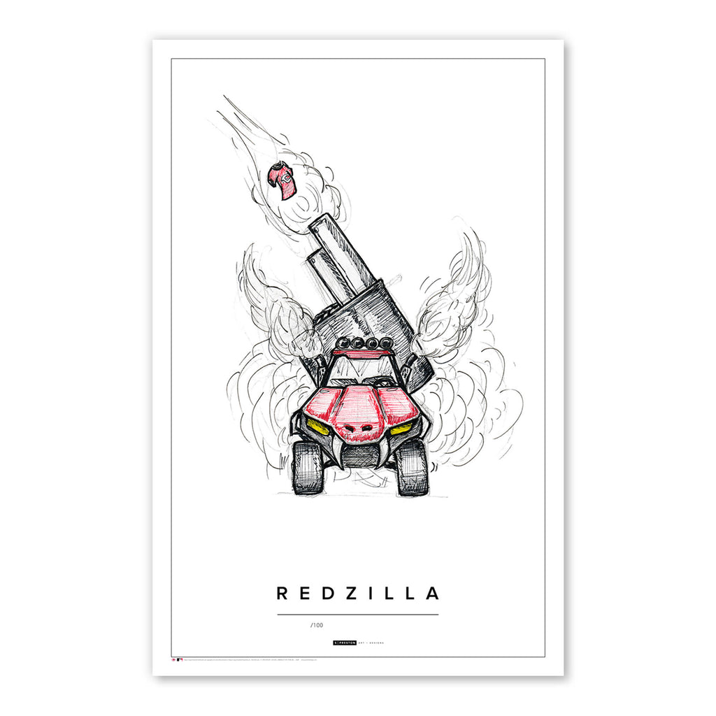 Redzilla Sketch Illustration – S. Preston Art + Designs