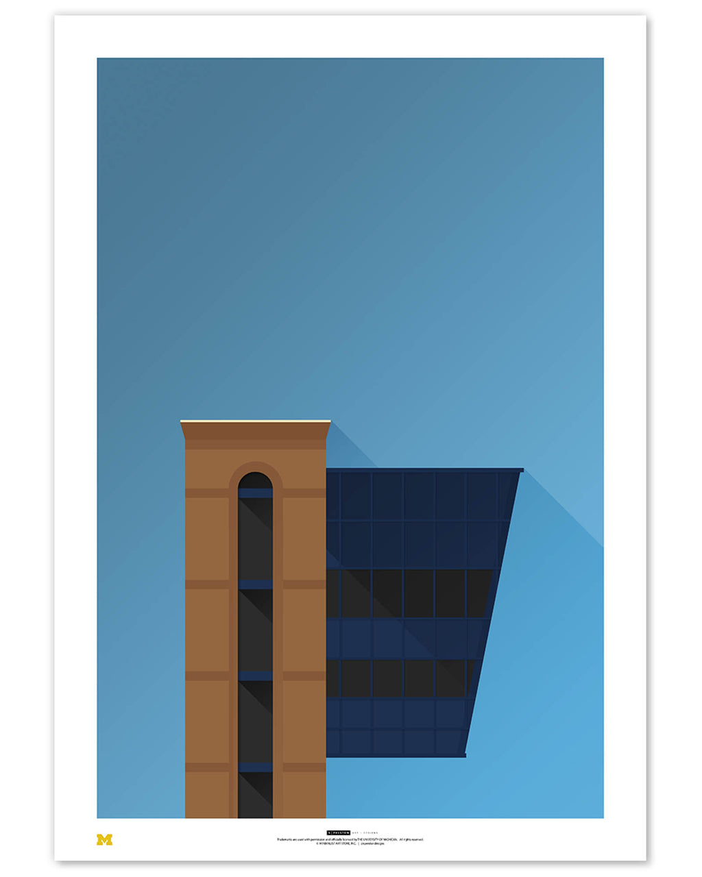 Minimalist Michigan Stadium (Pressbox) University of Michigan - S ...