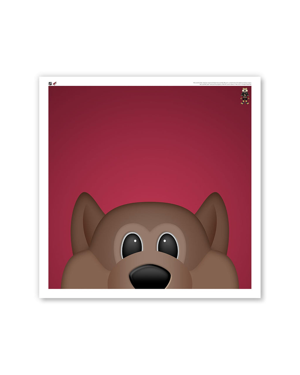 Minimalist Howler Square Poster Print Arizona Coyotes Mascot S. Preston ...