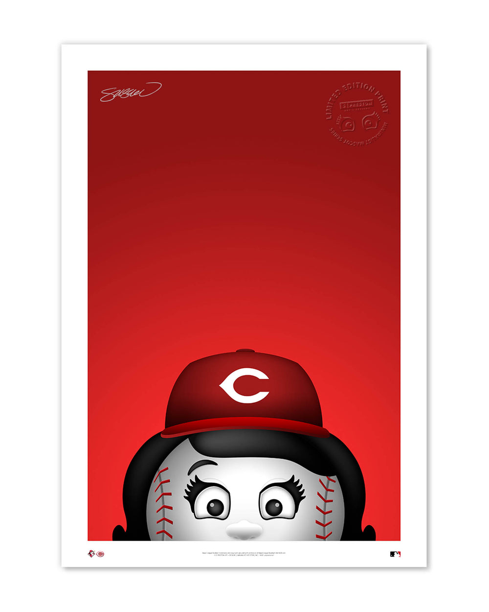 Minimalist Rosie The Red Cincinnati Reds - S. Preston – S. Preston Art ...
