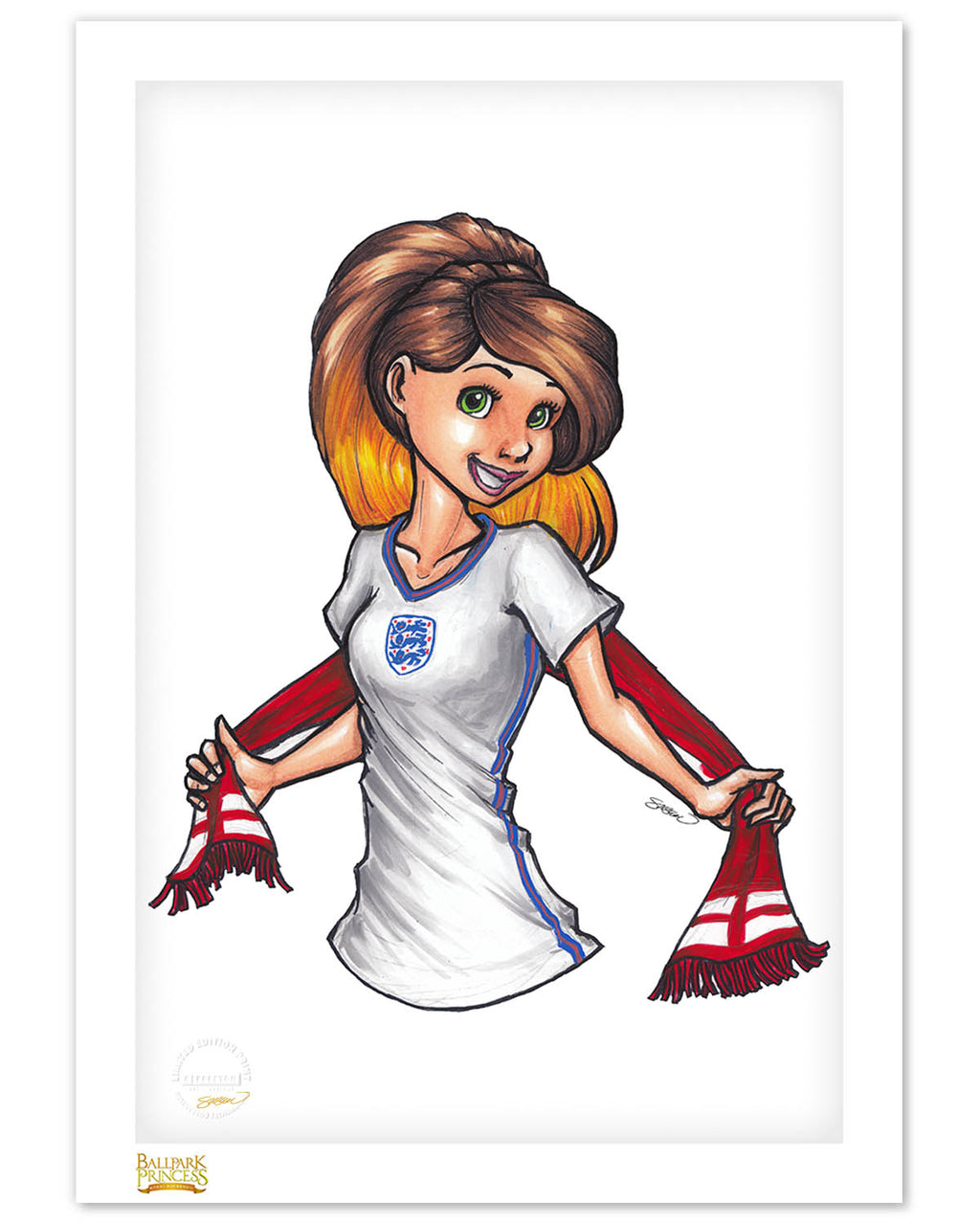 Konni Mackenzie Three Lions Supporter Fine Art Print by S. Preston – S ...