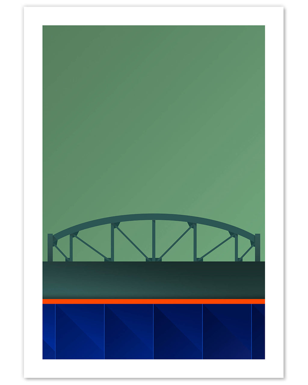Citi Field Shea Bridge Art Print | NY Mets – S. Preston Art + Designs
