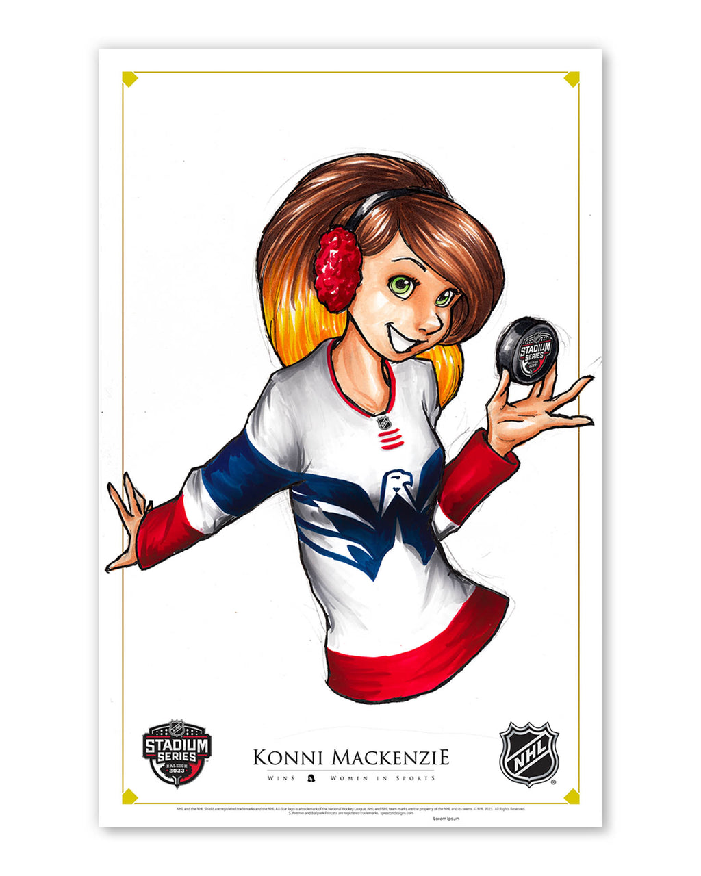 WinS® NHL Konni Mackenzie 2023 Stadium Series Jersey Poster Print – S ...