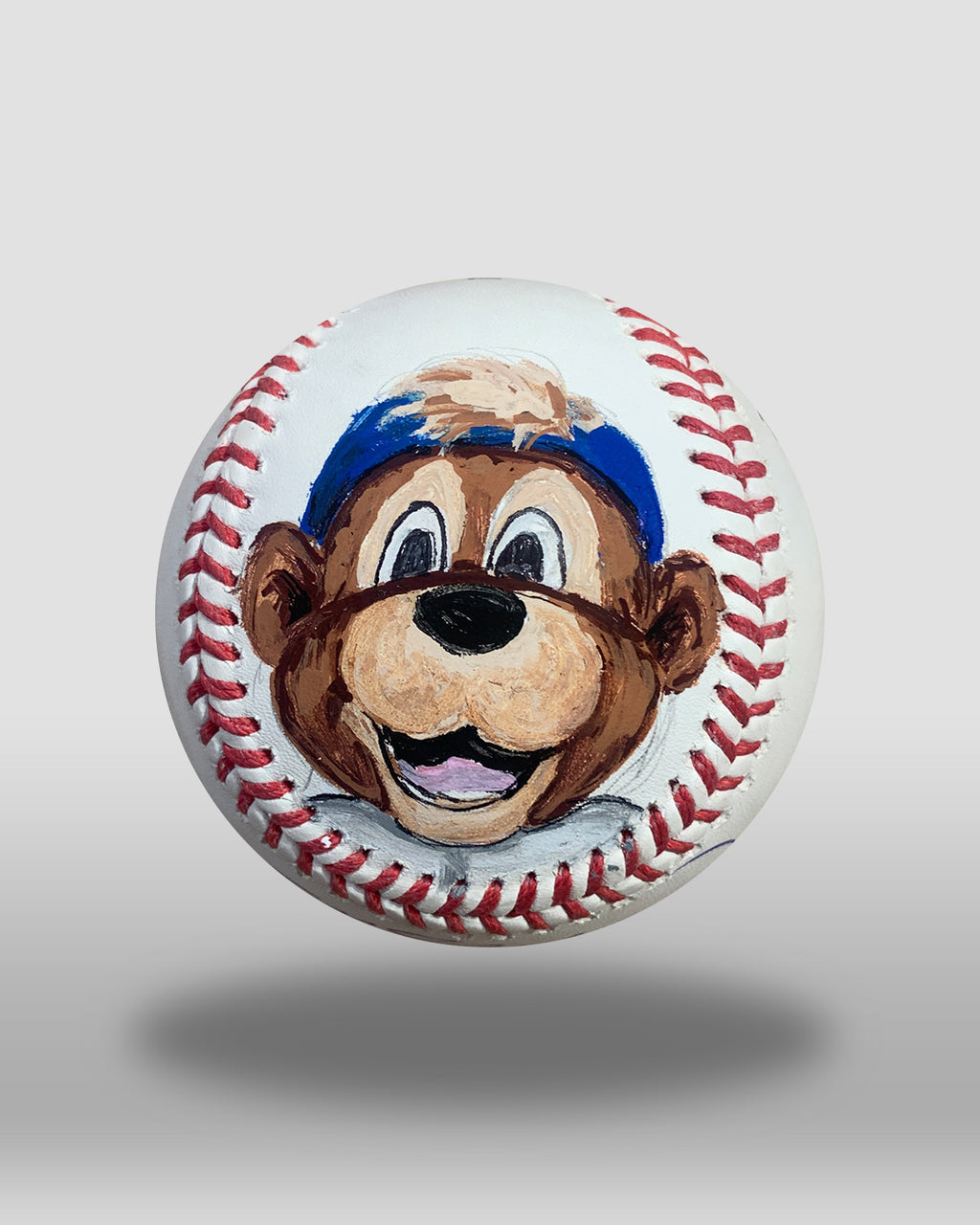 Clark The Cub Hand-Painted Baseball Art – S. Preston Art + Designs