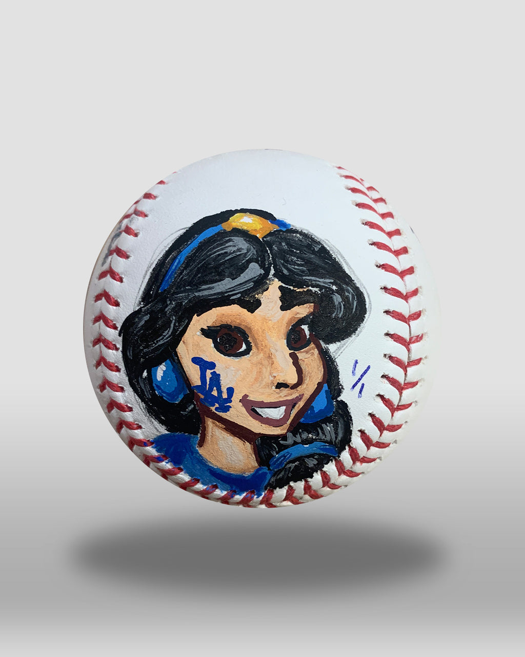 Ballpark Princess Hand-Painted Baseball Art – S. Preston Art + Designs
