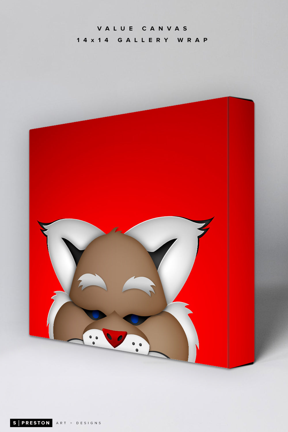 Minimalist D. Baxter the Bobcat Mascot Canvas Wrap - Arizona ...