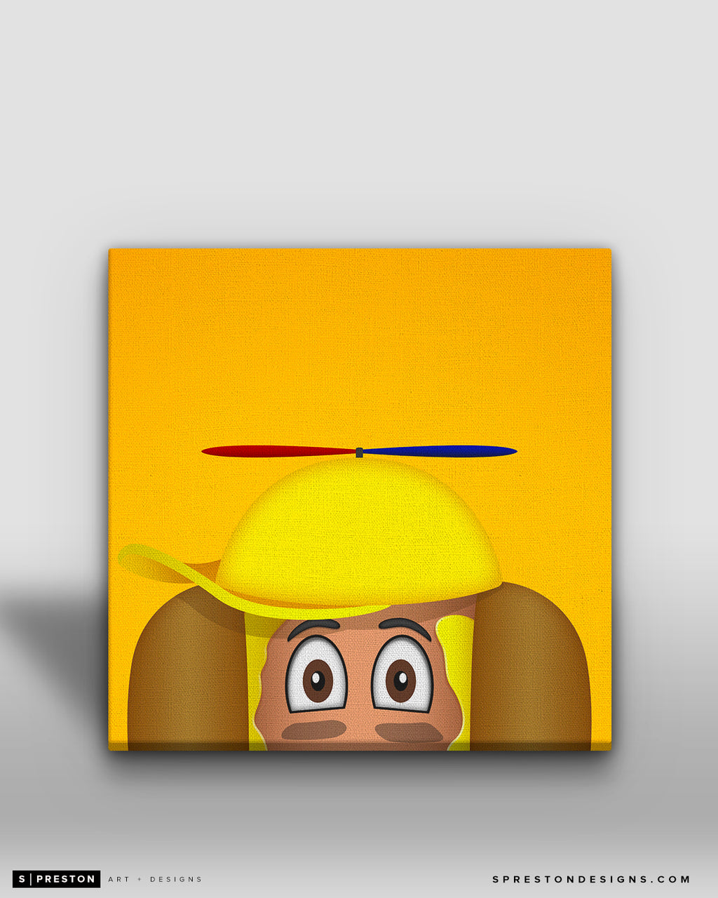 Minimalist Tribe Dogs Mascot Canvas Wrap - Mustard - Cleveland Indians ...